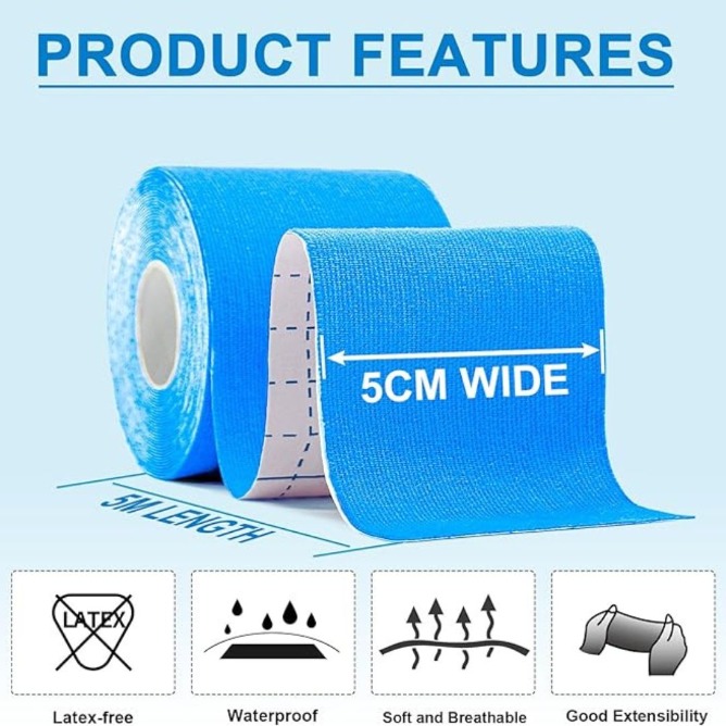 KINESIOLOGY TAPE - K TAPE - Sports Tape - Muscle Support Tape - Orange ...